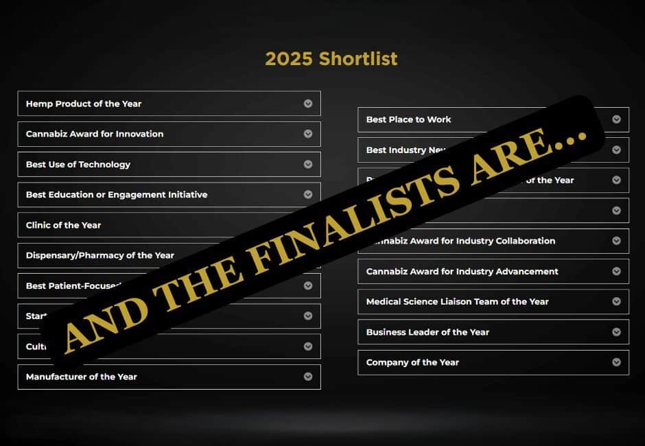 Cannabiz Awards 2025 shortlist announced after record number of entries ...